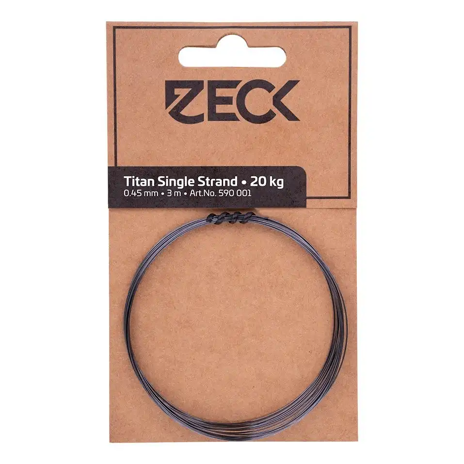 Zeck Titan Single Strand 20kg 3m 0,45mm │ Vorfachmaterial